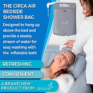 Circa Air Portable Bath Tubs Adults - Medical Inflatable Tub for Bedridden, Handicap, Elderly, Disabled Patients, Collapsible Bathtub System for Elderly Care, Full Bodywash & Hair Washing in Bed