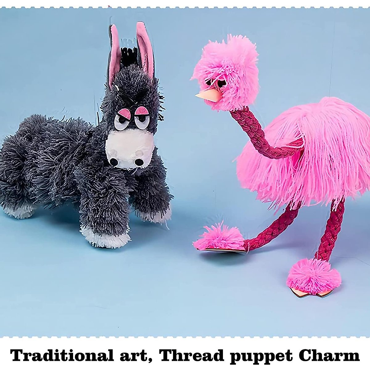 String Puppets,Ostrich Marionettes String Puppets,Bird Puppet with Strings Walking Puppet On Strings Stuffed Plush Parent-Child Interactive Puppets Educational Toys Dolls for Children Kids