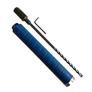 2" Dry Diamond Core Bit for Brick and Block with 5/8"-11 Pilot Bit Adapter, 9.5" Drilling Depth, 5/8"-11 Arbor