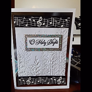 KWELLAM 3D Merry Christmas Snowfall Tree Woodland Background Plastic Embossing Folders for Card Making Scrapbooking and Other Paper Crafts 3080401