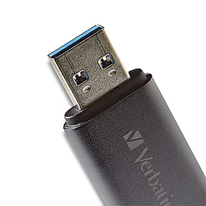 Verbatim 49301 Store-N-Go Dual USB 3.0 Flash Drive, 64GB, Graphite