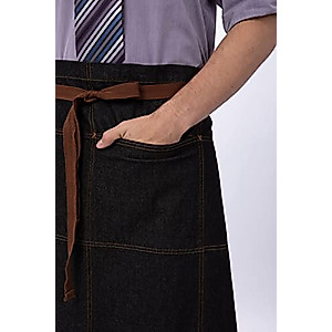 Chef Works Unisex Memphis Bistro Apron, Black, One Size