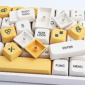 Hyekit PBT Keycaps 137 Keys Dye-Sublimation Keycaps XDA Profile Japanese Keycaps Cute Keycaps for Cherry Gateron MX Switches Mechanical Keyboards