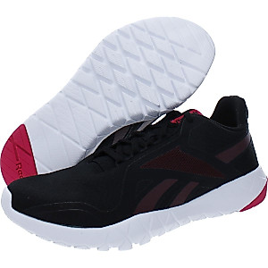 Reebok Women's Flexagon Force 3.0 Cross Trainer, Black/Maroon/Pursuit Pink, 7.5