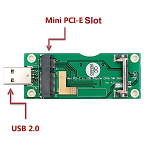 Mini PCI-E to USB Adapter with SIM Card Slot for Module Transfer to USB Interface