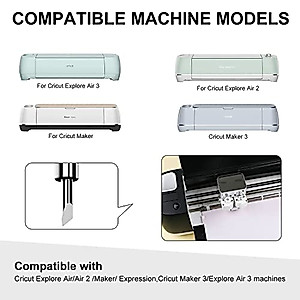 CAREGY 60 PCS 45 Degree Standard Fine Point Blades for Cricut Explore Air 2/Air 3/Maker/Maker 3/ Expression, Replacement Cutting Blades for Most Vinyl Fabric Cutting