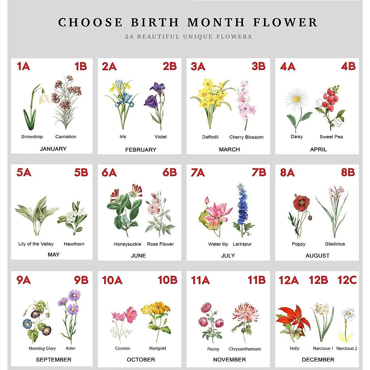 KOLBER Personalized Grandma With Grandkids' Names & Birth Month Flowers Mug Grandma's Garden Mug For New Grandma Nanny Woman On Mothers Day Xmas Birthday