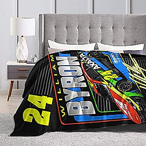 William Byron 24 All Season Fleece Blanket Throw Ultra Soft Flannel Blanket Digital Printed Premium Fluffy Microfiber Fleece 50"x40"