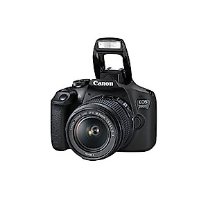 EOS 2000D DSLR Camera and EF-S 18-55 mm f/3.5-5.6 is II Lens, Black (Renewed)