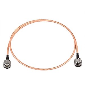 Eightwood N Male to N Male Jumper RG400 Low Loss Coaxial Cable 3 Feet for 4G LTE Antenna,WiFi Antenna, Antenna Router, Ham Radio