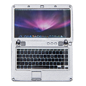 ODDIER Dollhouse Furniture Miniature Laptop 1:12 Scale Doll House Furniture Miniature Dollhouse Accessories Miniature Dolls Playsets Mini Stuff Tiny Things Mini Things