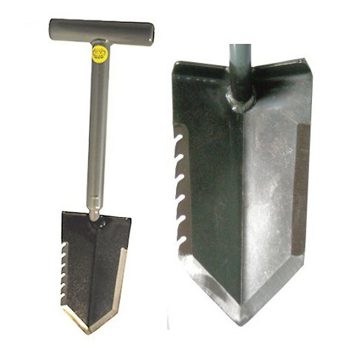 Lesche 1V_WWMFG-TH18-SER-L Mini Sampson 18" T-Handle Shovel with Serrated Blade