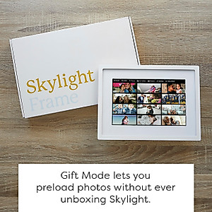 Skylight Digital Picture Frame - WiFi Enabled with Load from Phone Capability, Touch Screen Digital Photo Frame Display - Customizable Gift for Friends and Family - 10 Inch White