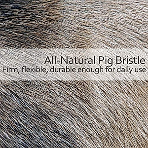 Redecker Natural Pig Bristle Nail Brush with Oiled Thermowood Handle, 3-3/4-Inches, Light