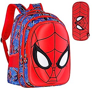 TKKUY 3D Backpack & Pencil Case Box Set, Large Adjustable Shoulder Strap Backpacks, Multi-Function Laptop Casual Bookbag 17"