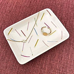 Happy 30th Birthday Gifts for Her - Ceramic Jewelry Dish with 30 Candles, One for Each Year - This Trinket Dish is sure to be a Treasured Gift for 30 Year Old Woman - 30th Birthday Gifts for Women