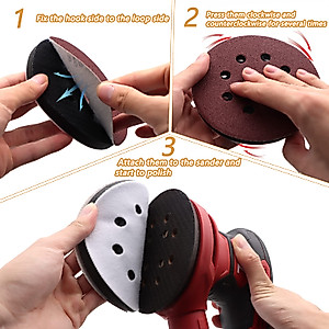 SIJDIEE 3 Pack Interface Pads, 5 Inch Hook and Loop Soft Density Sponge Cushion Buffer Backing Pad, Foam Sanding Interface Pads for Orbital Sander Automotive Woodworking Polishing