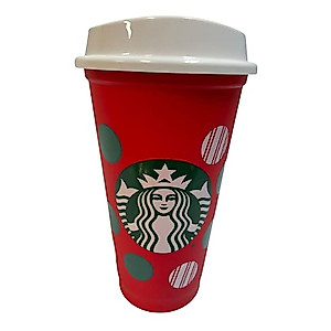 Starbucks Reusable Color Changing 6 Hot Cups - Limited Edition Holiday & Christmas Gift Hot Cups With Lids - 16 Ounces - (Pack of 6)