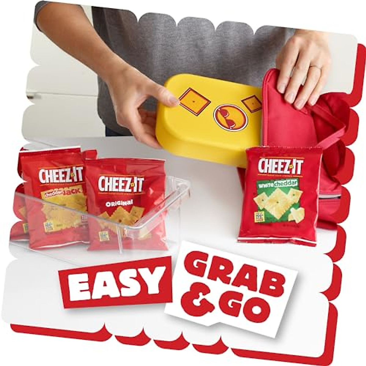 Cheez-It Cheese Crackers, Baked Snack Crackers, Lunch Snacks, Variety Pack, 12.1oz Box (12 Packs)