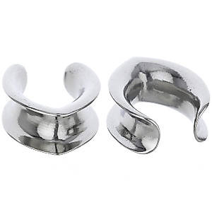 1 1/8 inch 28mm 316L Surgical Steel Teardrop Ear Weights Saddle Hanger Spreader Gauges Piercing Tunnels Plugs Stretching Kit