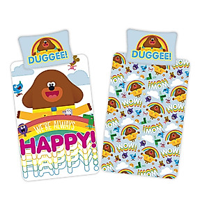 Happy Single Duvet Cover - Official Reversible Bedding Set - Polycotton