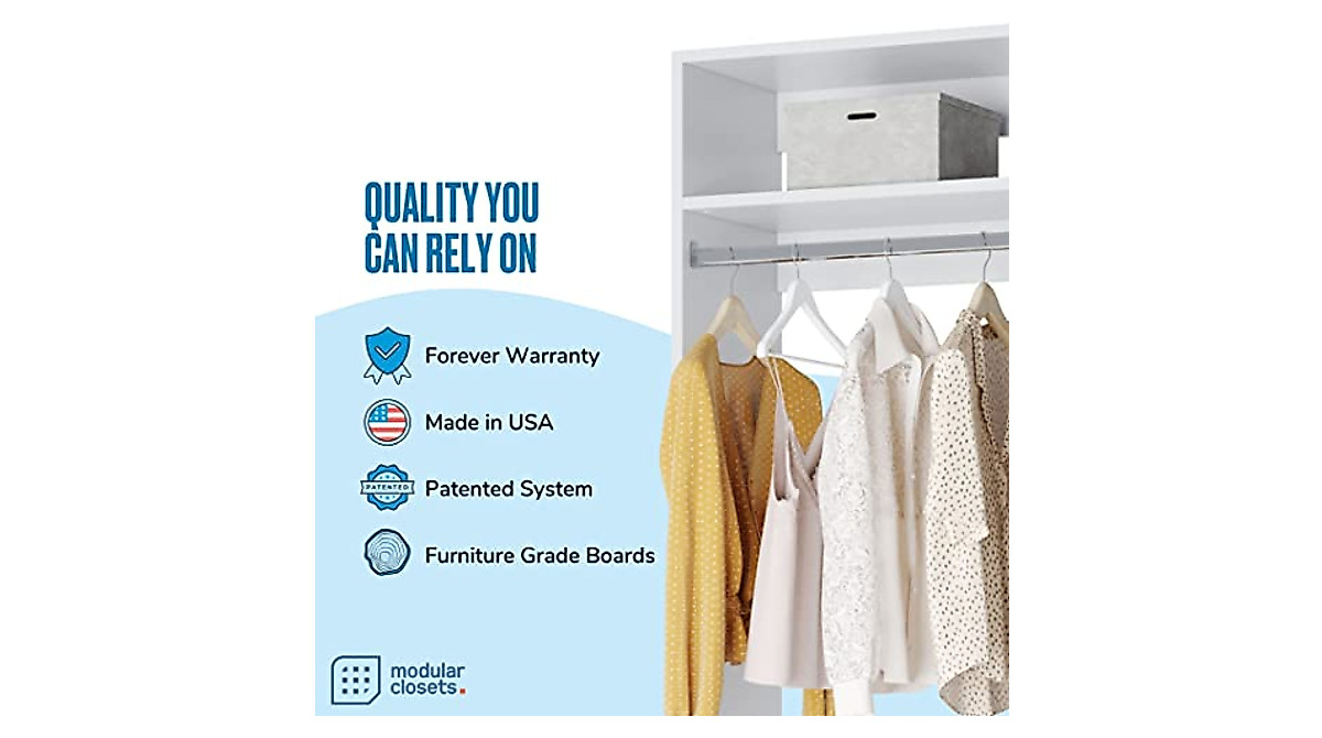 Modular Hanging Closet Unit with Shelves - Organize Smartly
