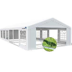 PEAKTOP OUTDOOR 20'X40' Party Tent Heavy Duty Wedding Tent Outdoor Gazebo Event Shelter Canopy with Carry Bags