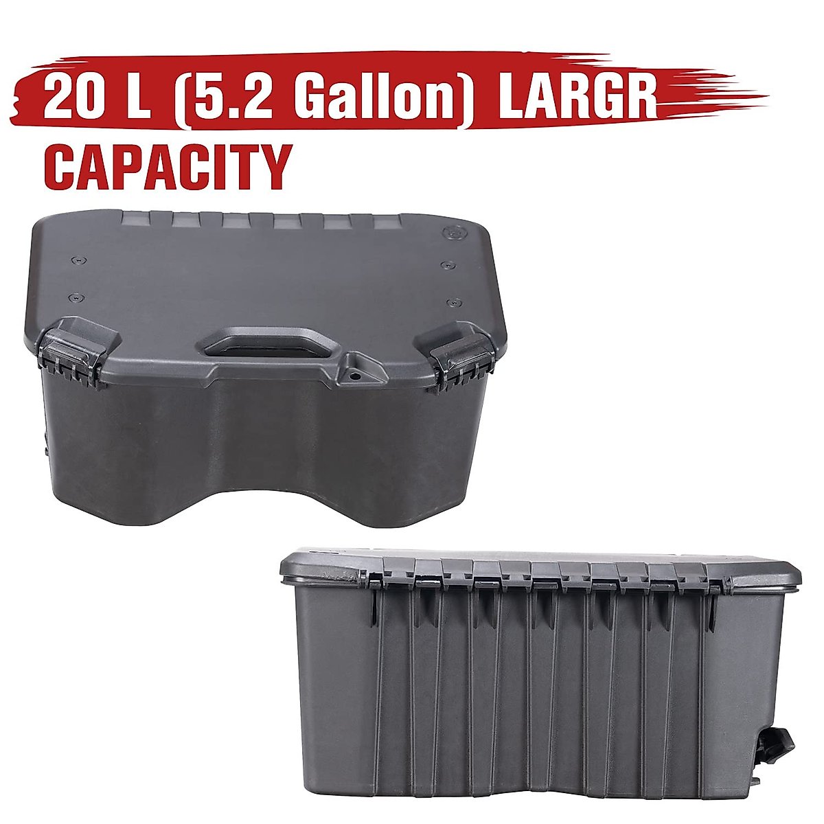 A & UTV PRO Modular Cargo Box for Can Am Maverick, 20 L/5.2 Gallon Rear Storage Cargo Box with Lid Assembly for LINQ Can Am Maverick X3 MAX, Defender, Commander Accessories, Replace OEM#715007112