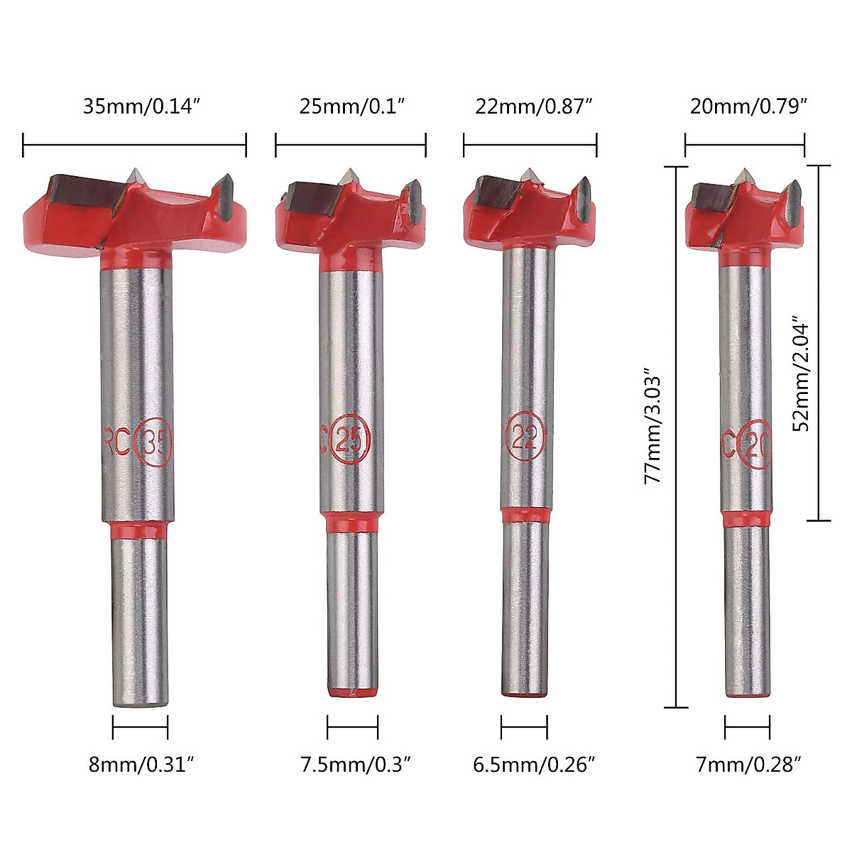 KATA 30PCS Multi-Function Wood Drill Bits Set Hole Saw Kit Set with 3/4"-6" Hole Saw, Countersink Drill Bits, Spade Drill Bits, Carbide Forstner Bits, Ideal for Soft Wood, Plywood, PVC