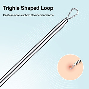 Titanium Lancet Needle Pimple Popper Tool Facial Milia Remover Blackhead Blemish Remover Blackhead Whitehead Extractor Professional Lancet Zit Blemish Comedone Removal Tool 2 Pieces with Box