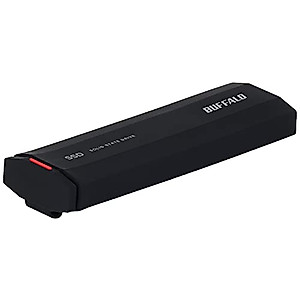 Buffalo External 500GB Small Compact Portable USB3.2Gen2 2000MB/s Black SSD-PHE500U3-BA