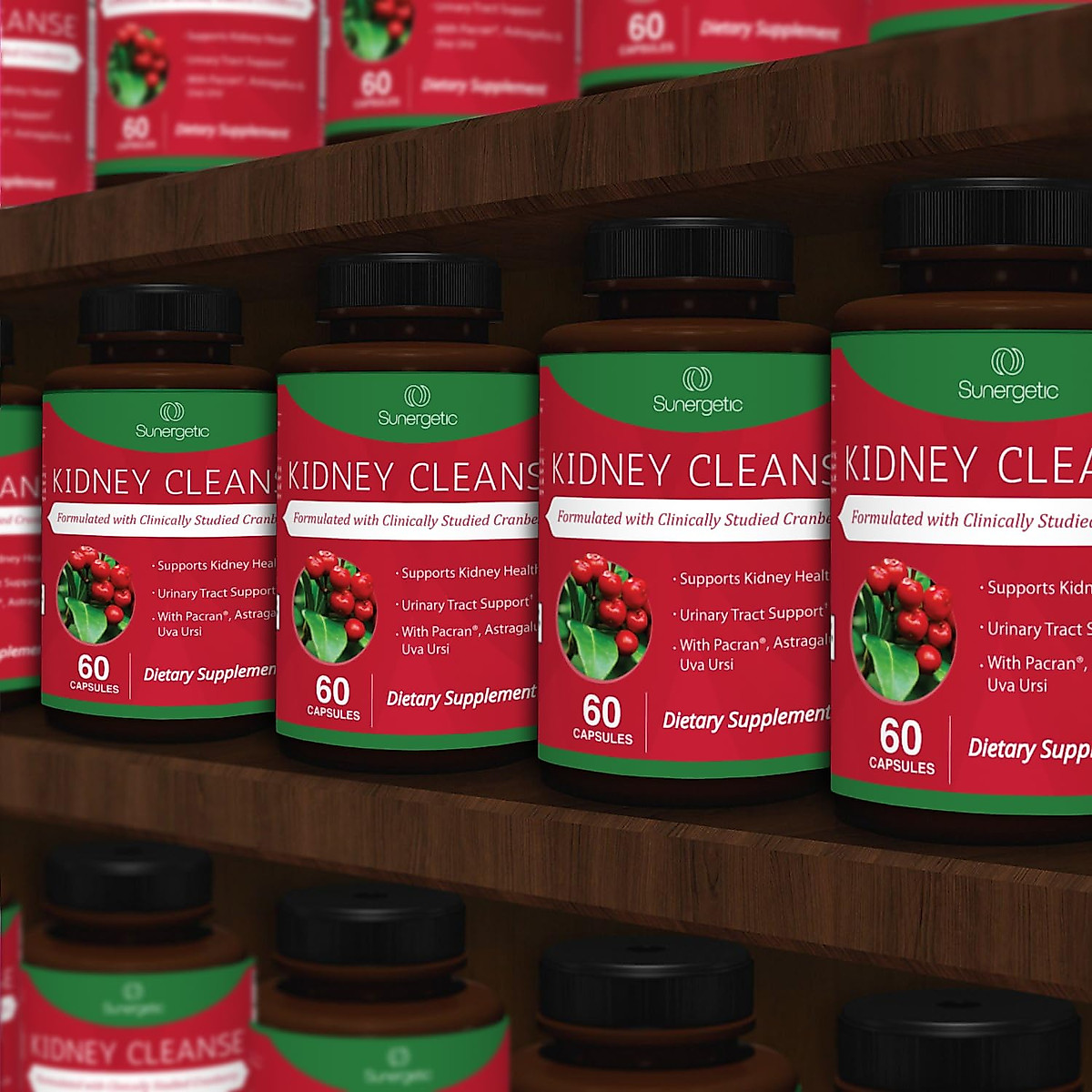 Premium Kidney Cleanse Supplement – Powerful Kidney Support Formula with Cranberry Extract Helps Support Healthy Kidneys & Urinary Tract Support– 60 Vegetarian Capsules