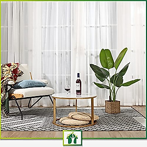 CROSOFMI Artificial Bird of Paradise Plant 4 Feet Fake Tropical Palm Tree with 8 Leaves,Perfect Faux Plants in Pot for Indoor Outdoor House Home Office Garden Modern Decoration Housewarming Gift