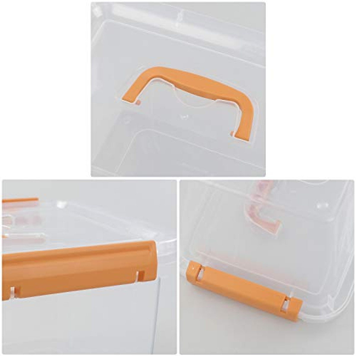 Farmoon 6 Quart Clear Storage Bin, Small Plastic Stackable Box/Container with Lid, 6 Packs, R