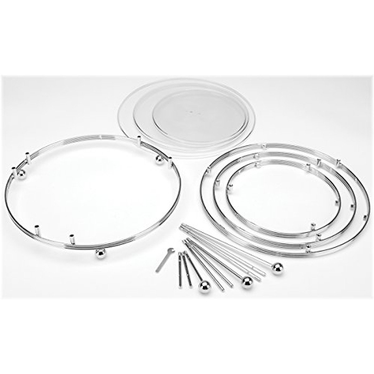 Wilton Cakes 'N More 3-Tier Cupcake and Cake Stand Display, Silver