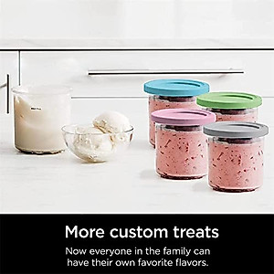 Ice Cream Pints Cup,Ice Cream Pints Cup, Ice Cream Containers With Lids For Ninja Creami Pints, Safe & Leak Proof Ice Cream Pints Kitchen Accessories,for Nc300s Nc299am Series Ice Cream Maker (2PCS-A)
