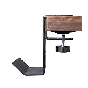 Stand Up Desk Store Clamp-On Under Desk Headphone Hook, Backpack Hook, and Purse Hook for Desk - Black