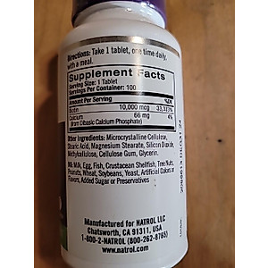 Natrol Biotin, Maximum Strength, 10,000 mcg Tablets 100 ea (Pack of 6)