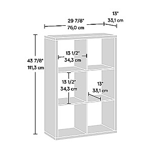 Sauder Miscellaneous Storage 6-Cube Organizer, Mystic Oak Finish