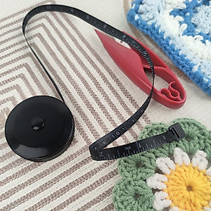 3 Pack Tape Measure Retractable Measuring for Body Fabric Sewing Tailor Cloth Knitting Craft Weight Loss Measurements Retractable Black Dual Sided Tape Measure Body Measuring 60-inch 1.5 Meter