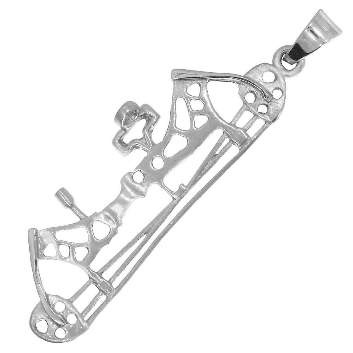 Rembrandt Compound Bow Charm, Sterling Silver