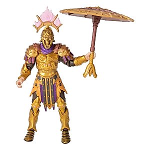 FORTNITE Hot Drop Series Menace (Undefeated Flame), 4-inch Articulated Figure with Harvesting Tool, Back Bling, Head, Weapons and Glider