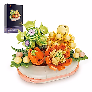 JMBricklayer Succulent Bonsai Model Toys, Luminous Flowers Building Set for Adults, Botanical Collection Construction Toy, Gifts for Kids Adults Home Decor
