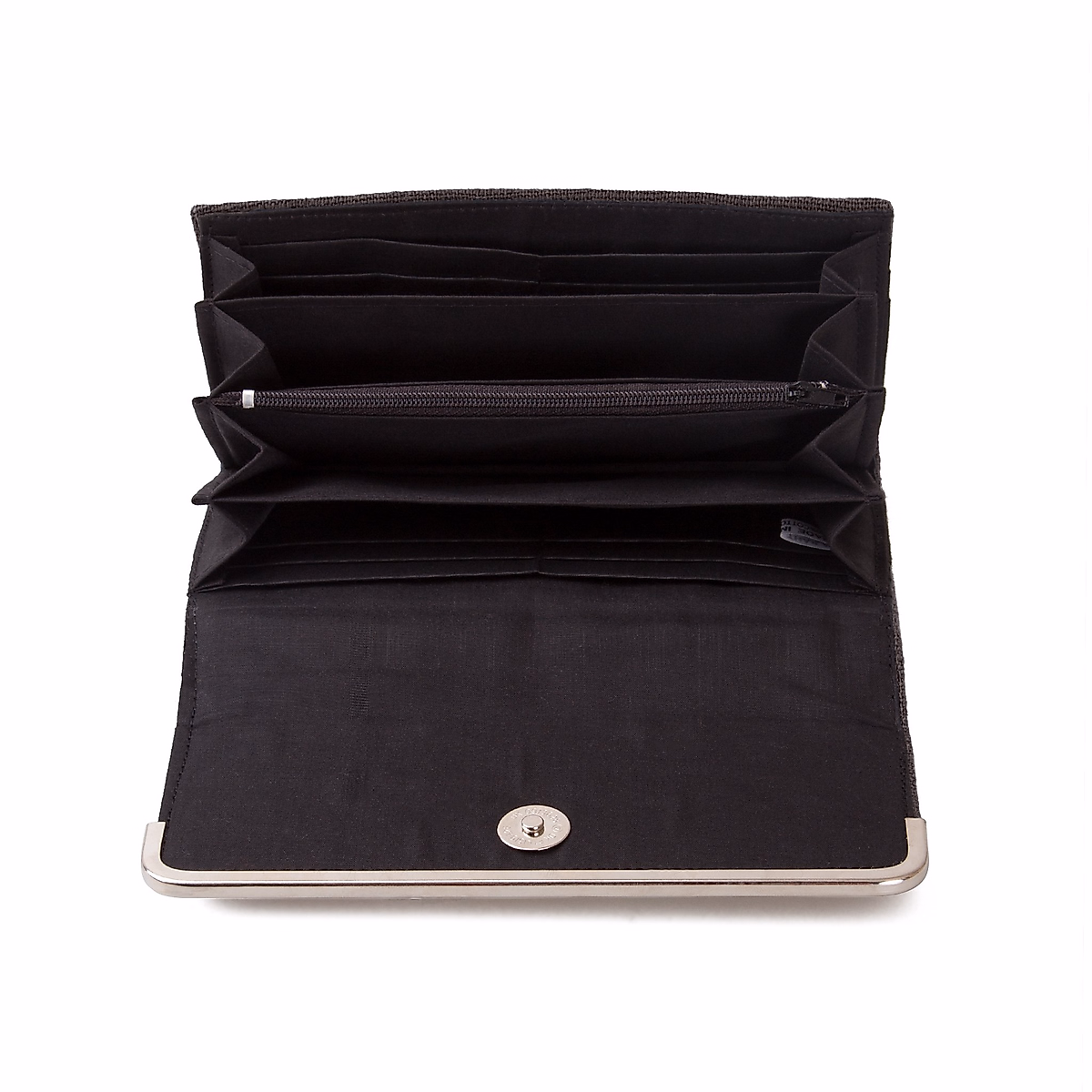 changnoi Unique Women's Wallet Fair Trade Thai Hmong Embroidered Fabric in Gray