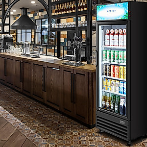 BODEGACOOLER commercial refrigerators glass door, 9 cu.ft commercial beverage refrigerator, glass door display refrigerator for beer,bar,drink, commercial merchandiser refrigerator, commercial fridge.