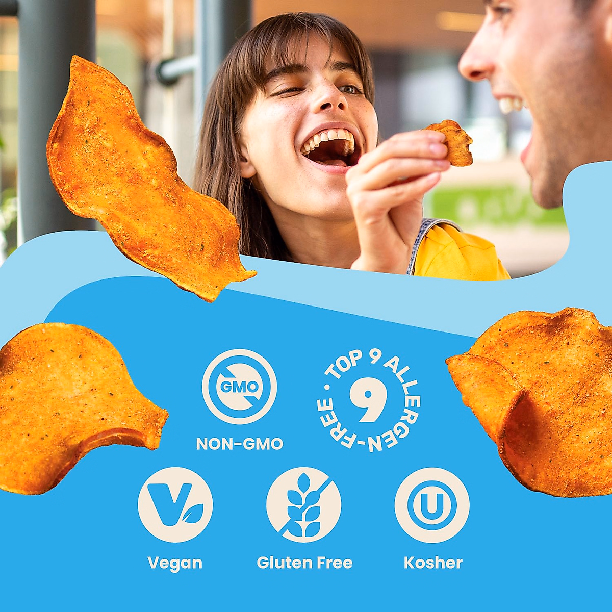 Jackson’s Sweet Potato Farmhouse Ranch Kettle Cooked Chips - with Premium Avocado Oil (5 oz, Pack of 7) - Gluten-Free, Peanut Free, Vegan, Allergen-Friendly - Shark Tank Product