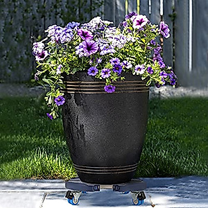 W B D WEIBIDA Plant Caddy with Wheels Heavy Duty 440lbs Capacity, Adjustable 15-21 Inch Rolling Plant Stand Indoor Outdoor, Large Plant Cart Dolly with Casters for Flower Pot Garden Pot Mover