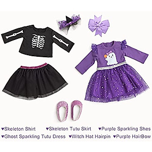 sweet dolly Doll Clothes Set, Doll Shoes &Accesories Included, 18 Inches Doll Halloween Costume Party Dress for American 18 inch Doll