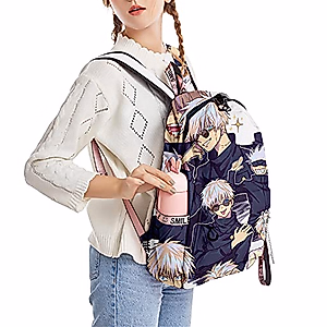 JIEBANG Anime Jujutsu Kaisen - 17 inch Bookbag Gojo Satoru Backpack for School Teens Boys Girls JJK Laptop Backpacks (Gojo Satoru-2)