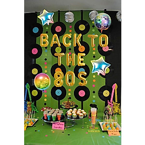 JeVenis 5 PCS Back To The 80s Balloon Banner 80s Retro Party Balloon 80s Party Decorations 80s Party Supplies 80s Themed Party Hip Hop Party 80s Photo Backdrop